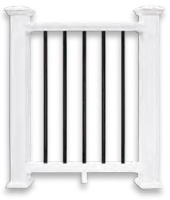 Vinyl Stair Railing Kit Black Balusters – Dealer's Warehouse